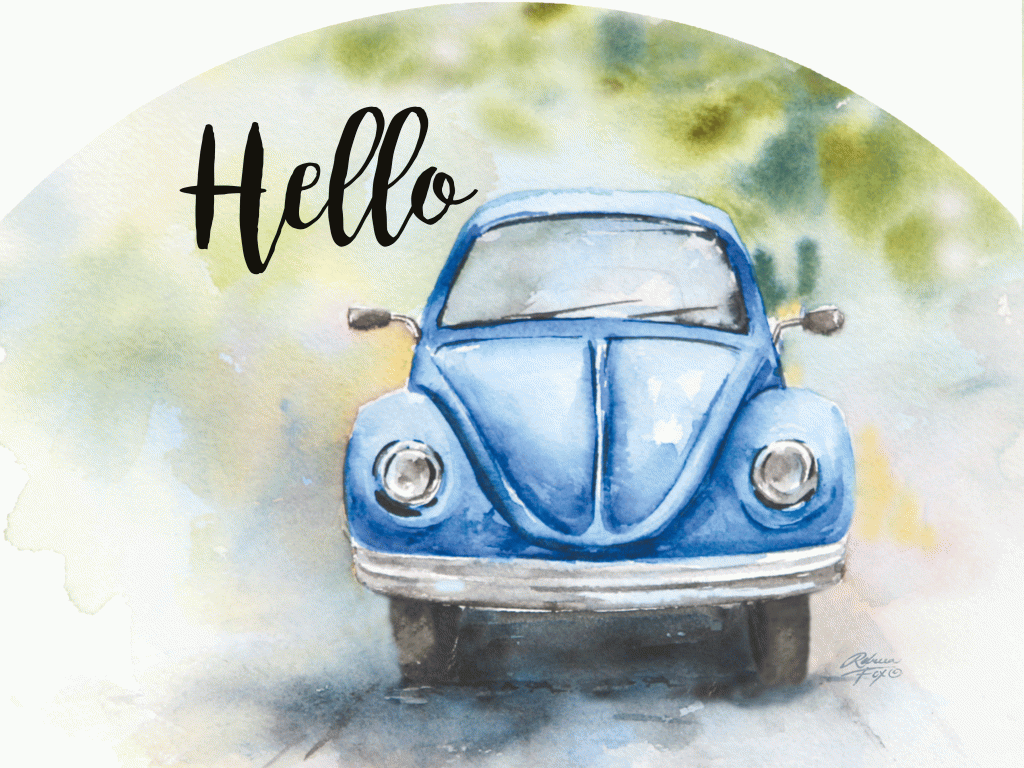 VW Bug Hello - Heritage Gallery Outdoor Art